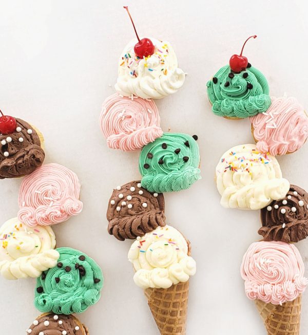 Le gâteau cupcakes en forme de cornet - Wooloo