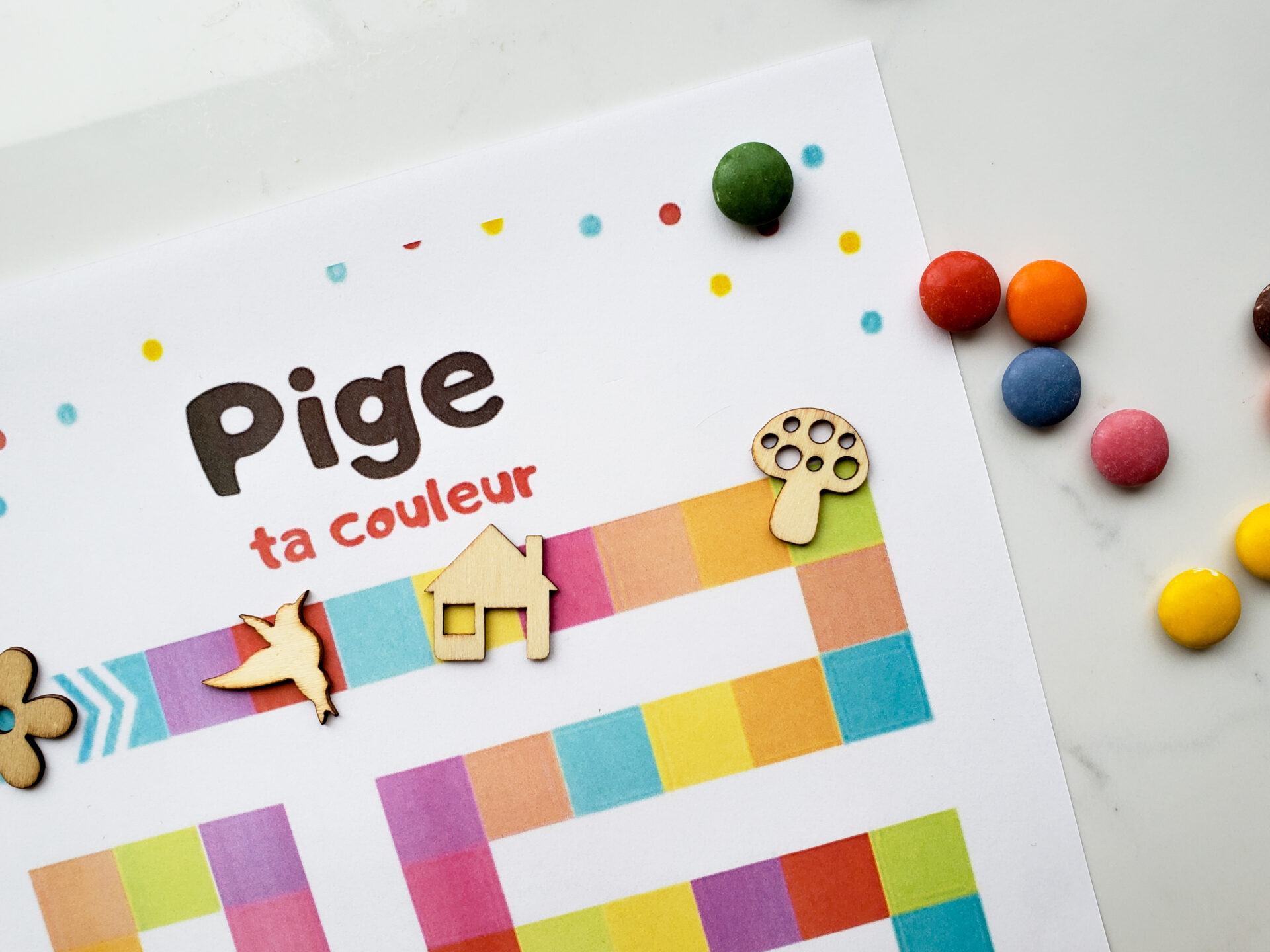 Pige ta couleur - Jeu gourmand à imprimer - Wooloo