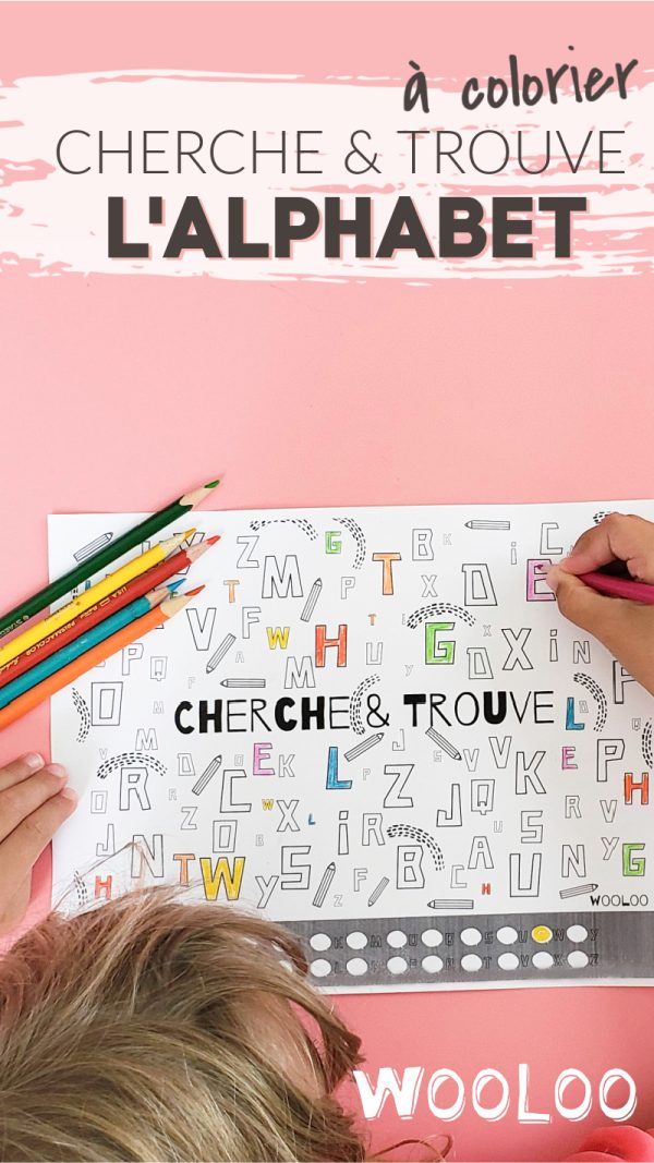 Cherche et trouve à colorier - Alphabet - Wooloo
